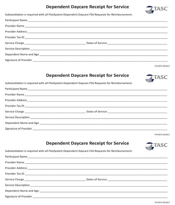 FREE 5+ Daycare Receipt Forms in PDF