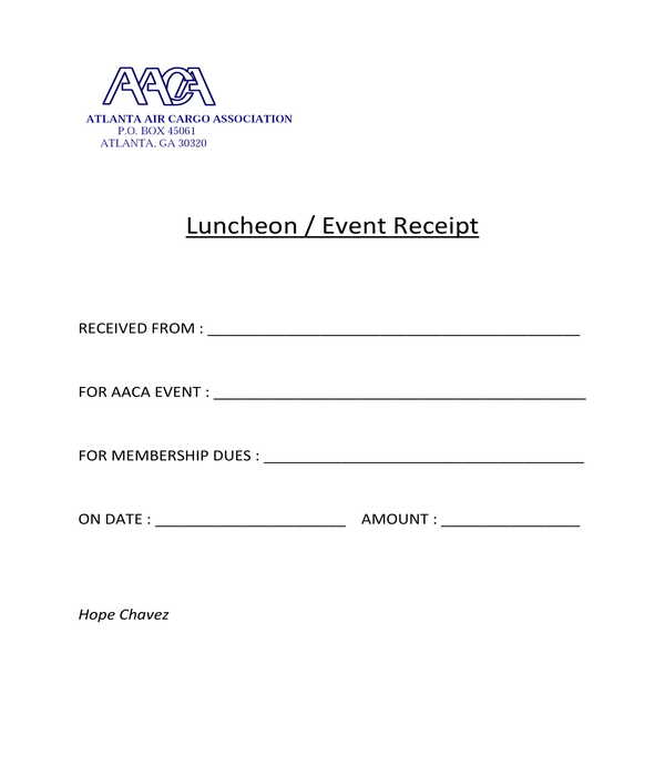 FREE 9+ Event Receipt Forms in PDF