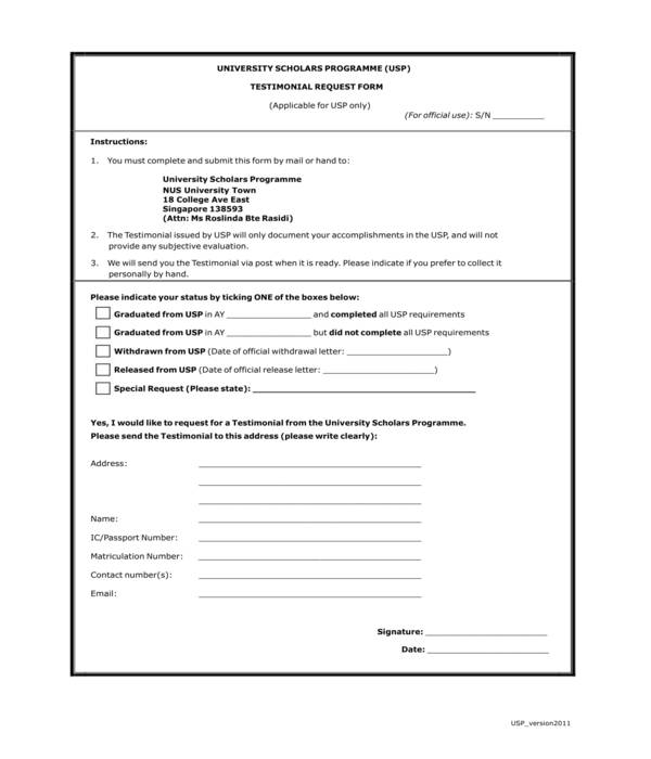 FREE 10+ Testimonial Request Form Samples, PDF, MS Word, Google Docs