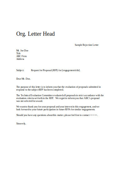FREE 3 Tenant Rejection Letters In PDF MS Word