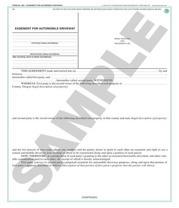 FREE 5+ Driveway Easement Forms in PDF | MS Word