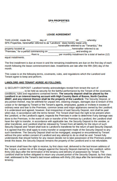 FREE 4+ Pool & Spa Lease Addendum Forms in PDF | MS Word