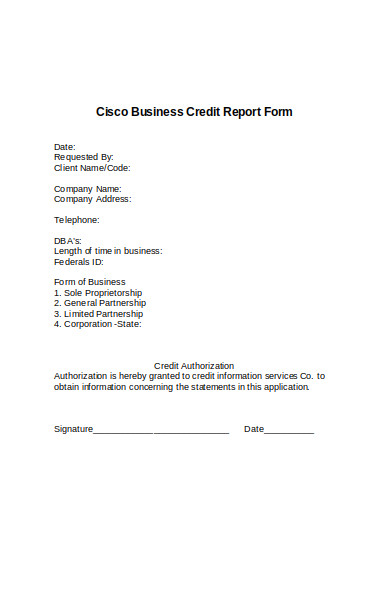 FREE 5+ Business Credit Report Samples in PDF | MS Word