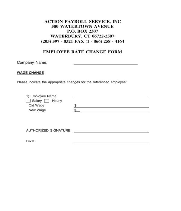 FREE 5+ Employee Payroll Change Forms in PDF | MS Word