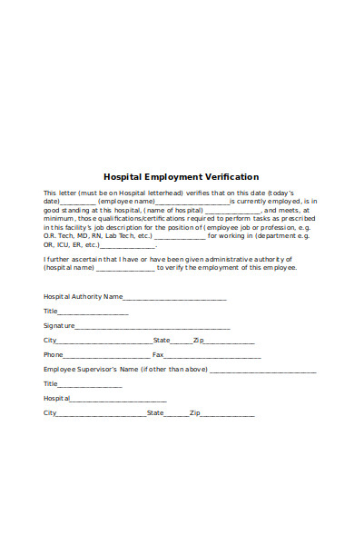 FREE 5+ Employment (Income) Verification Letters in PDF | MS Word