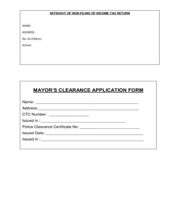 FREE 8+ Clearance Application Forms in PDF | MS Word