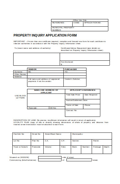 FREE 7+ Property Enquiry Forms in PDF | MS Word