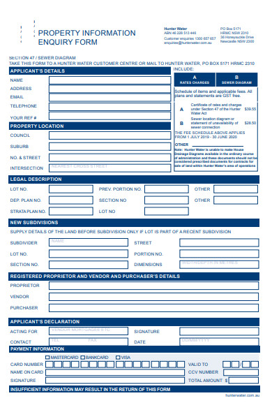 FREE 7+ Property Enquiry Forms in PDF | MS Word