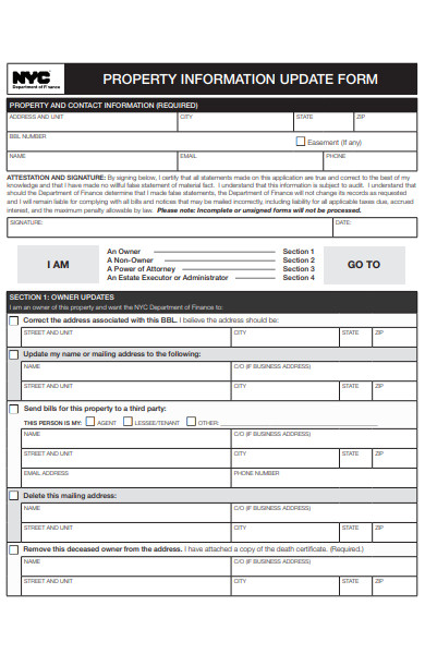 FREE 10+ Property Information Forms in PDF | MS Word | Excel