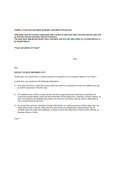 FREE 6+ Notice to Pay or Quit Forms in PDF | MS Word