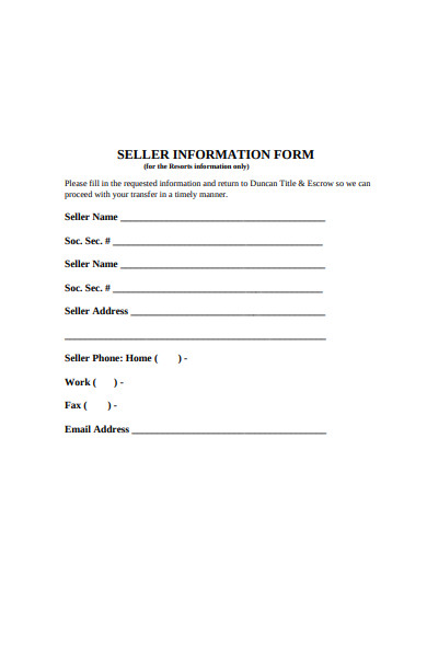 FREE 11+ Buyer Information Forms in PDF | MS Word | Excel