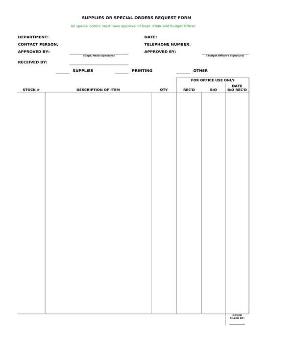 FREE 5+ Stockroom Requisition Forms in PDF | MS Word | Excel