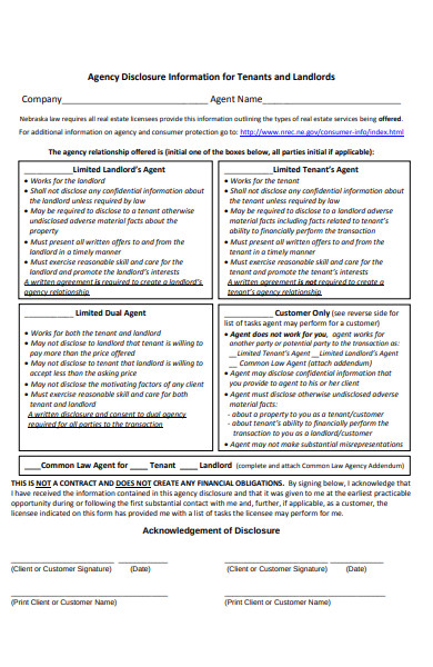 FREE 5+ Tenant Disclosure Forms in PDF | MS Word