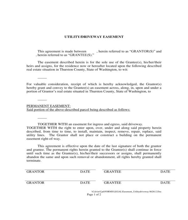 FREE 5+ Driveway Easement Forms in PDF | MS Word