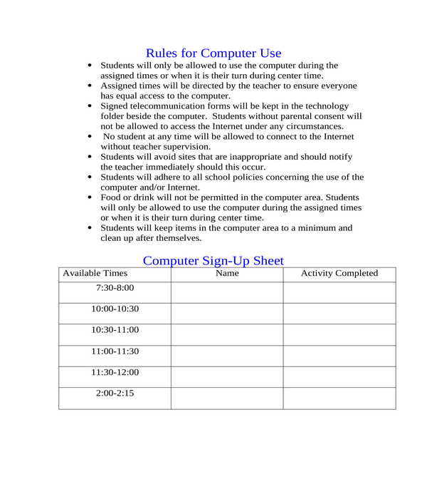 FREE 19+ Sign In - Sign Up Sheet Samples, PDF, MS Word, Google Docs, Excel