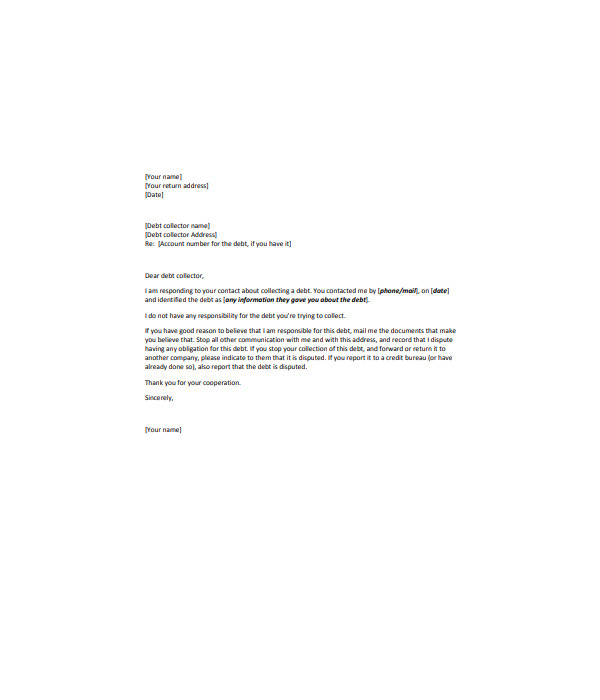 FREE 10+ Debt Letter Samples, PDF, MS Word, Google Docs