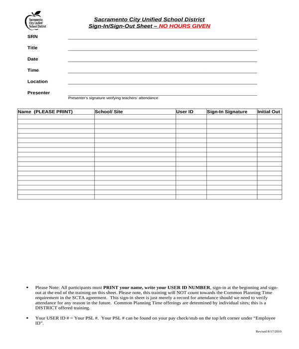 FREE 15+ Employee Sign-In Sheet Samples, PDF, MS Word, Google Docs, Excel