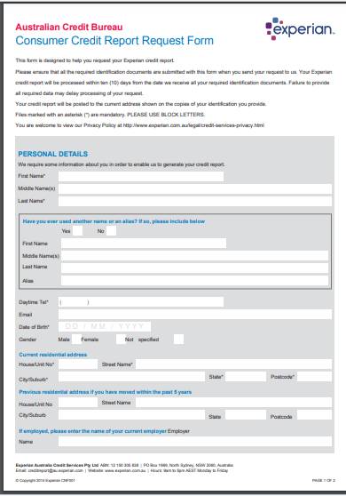 FREE 6+ Credit Report Request Forms in PDF | MS Word