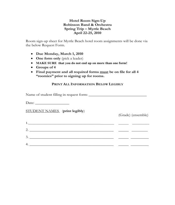 FREE 19+ Sign In - Sign Up Sheet Samples, PDF, MS Word, Google Docs, Excel