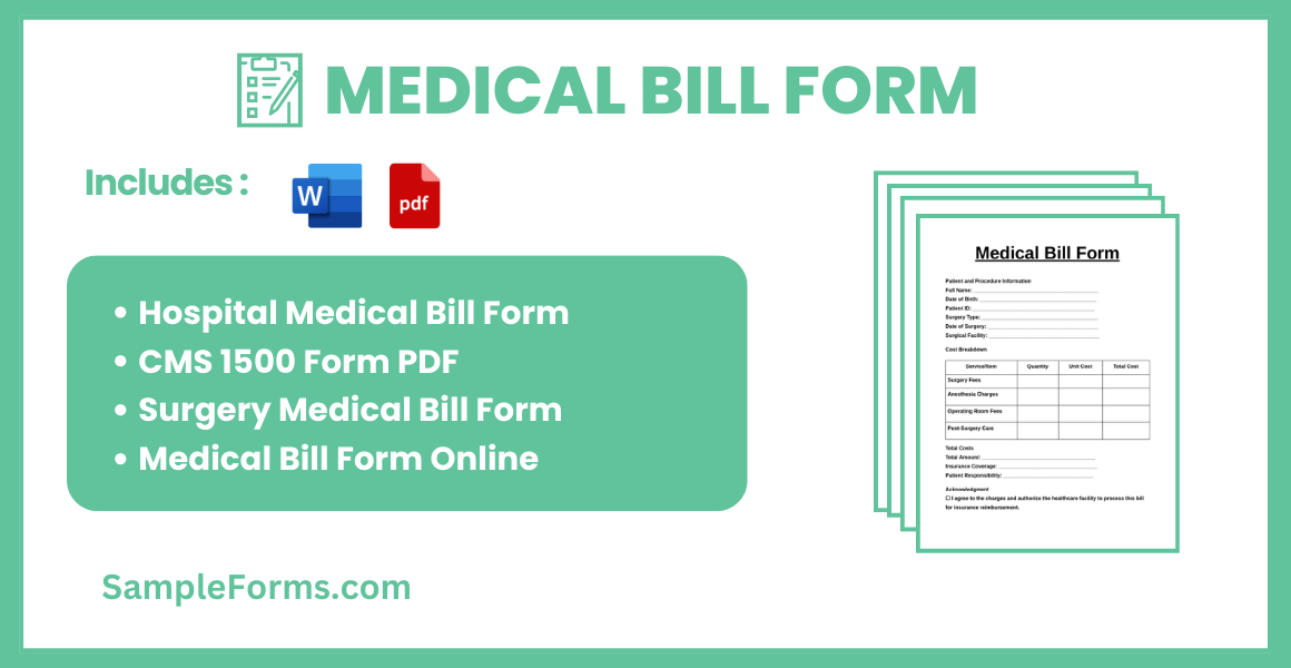 FREE 8+ Medical Bill Form Samples, PDF, MS Word, Google Docs