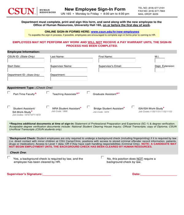 FREE 15+ Employee Sign-In Sheet Samples, PDF, MS Word, Google Docs, Excel