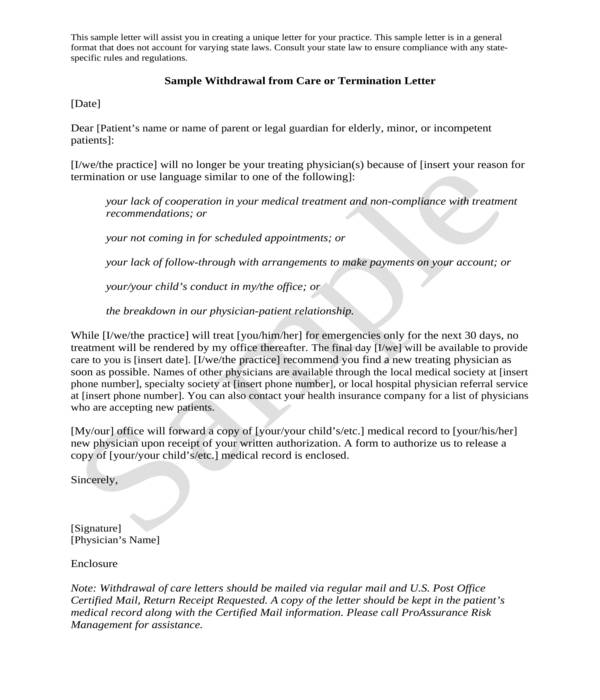 FREE 10+ Patient Termination Letter Samples, PDF, MS Word, Google Docs