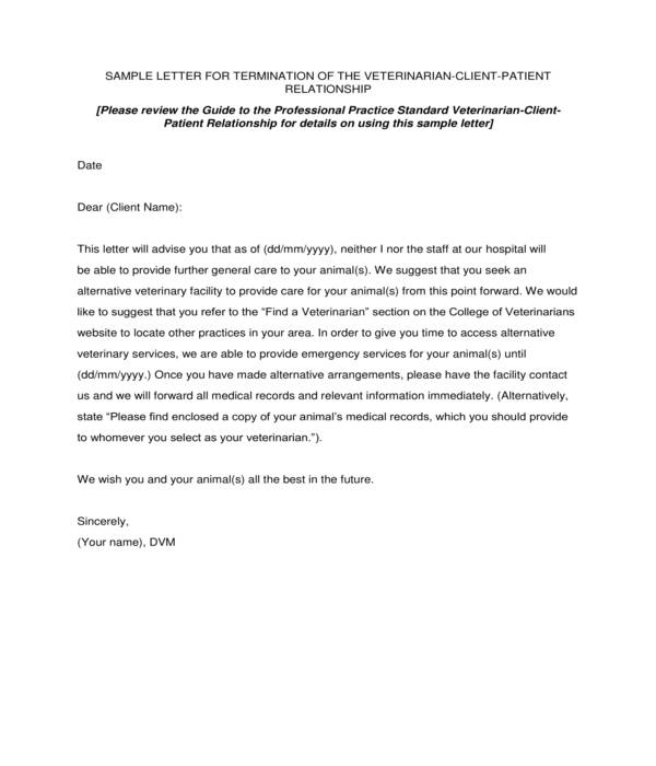 FREE 10+ Patient Termination Letter Samples, PDF, MS Word, Google Docs