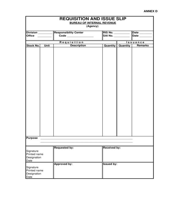 FREE 13+ Requisition Slip Form Samples, PDF, MS Word, Google Docs