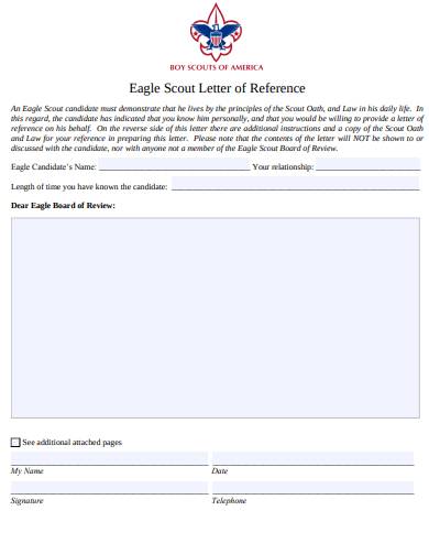 FREE 8 Eagle Scout Recommendation Letter Forms In PDF MS Word