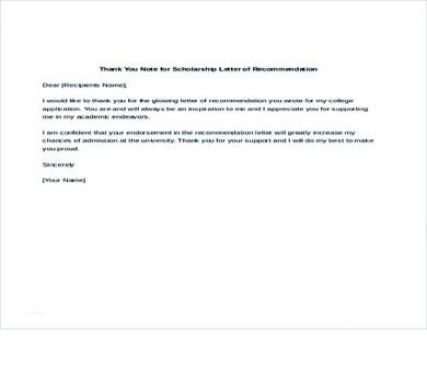 FREE 13+ Thank You for a Recommendation Letter Samples, PDF, MS Word ...