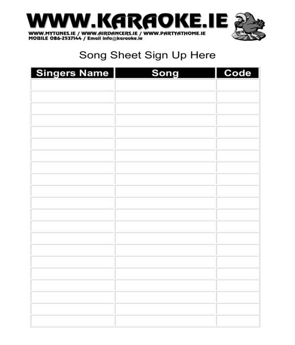 FREE 19+ Sign In - Sign Up Sheet Samples, PDF, MS Word, Google Docs, Excel