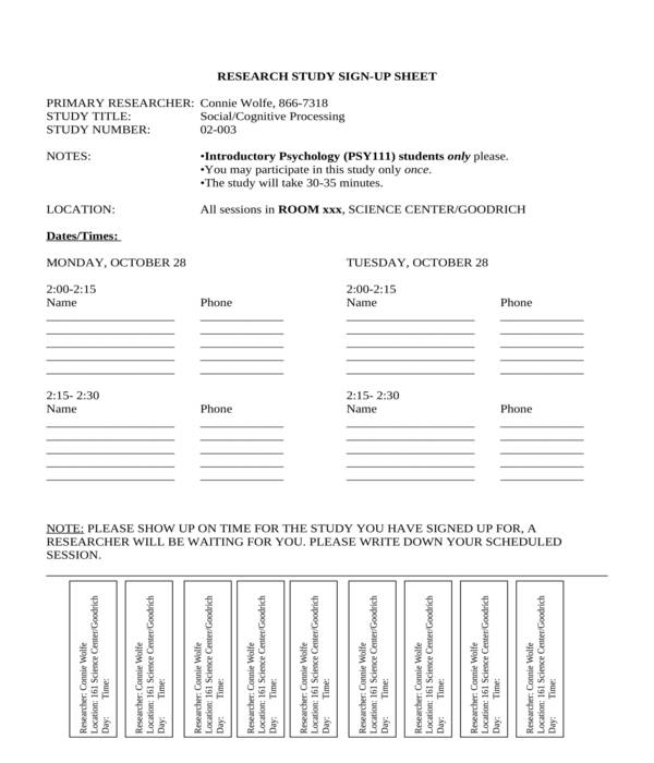 FREE 11+ Student Sign In Sheets in PDF | MS Word | Excel
