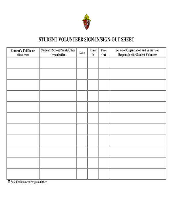 FREE 11+ Student Sign In Sheets in PDF | MS Word | Excel