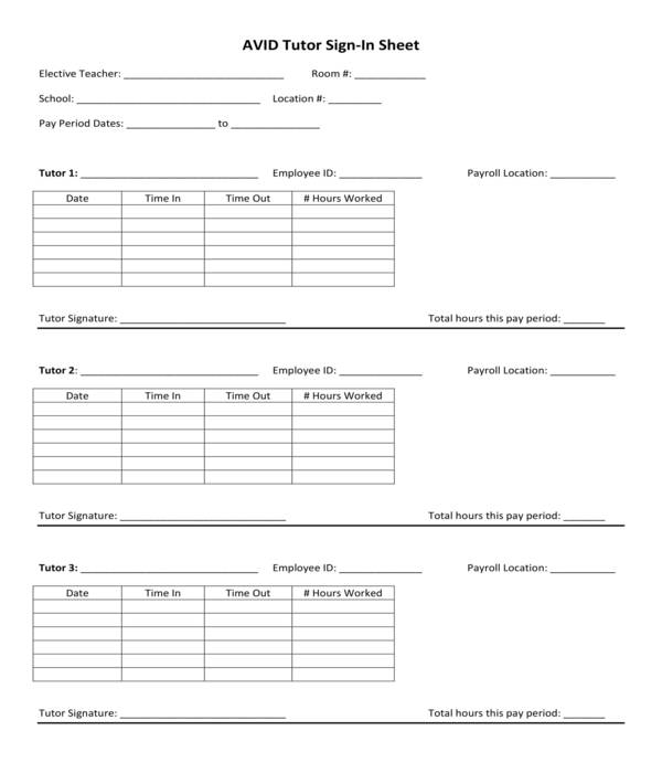 FREE 15+ Employee Sign-In Sheet Samples, PDF, MS Word, Google Docs, Excel