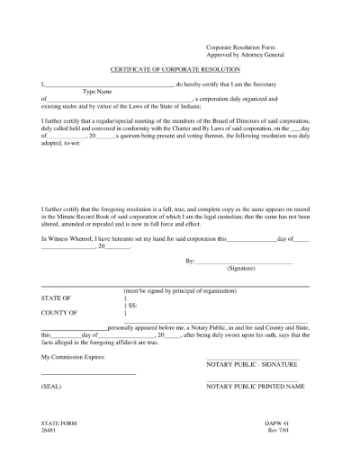 FREE 5+ Corporate Resolution Forms in PDF | MS Word