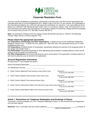 FREE 5+ Corporate Resolution Forms in PDF | MS Word