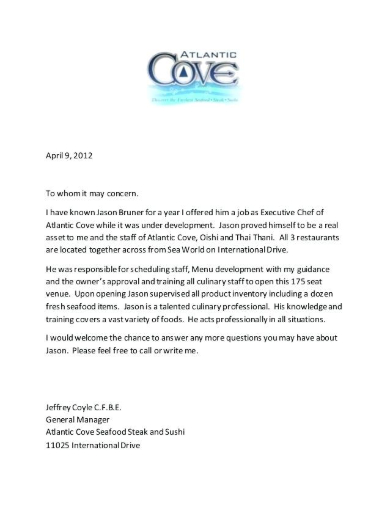 FREE 9+ Cooking Recommendation Letter Samples, PDF, MS Word, Google Docs