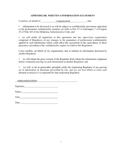 FREE 5+ Confirmation Statement Forms in PDF