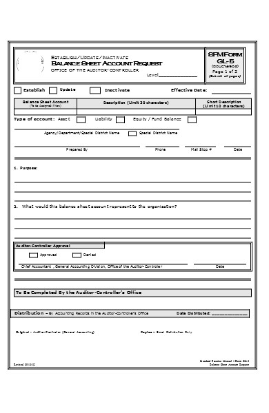 FREE 12+ Balance Sheet Form Samples, PDF, MS Word, Google Docs, Excel
