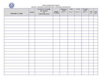 FREE 10+ Visitor Sign In-Out Sheet Samples, PDF, MS Word, Google Docs ...