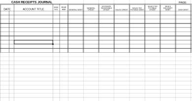 FREE 9+ Cash Receipt Journal Form Samples, PDF, MS Word, Google Docs, Excel
