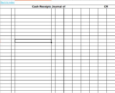FREE 9+ Cash Receipt Journal Form Samples, PDF, MS Word, Google Docs, Excel