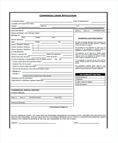 FREE 6+ Leasing Application Forms in PDF | MS Word