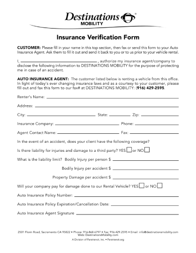FREE 5+ Auto Insurance Verification Forms in PDF