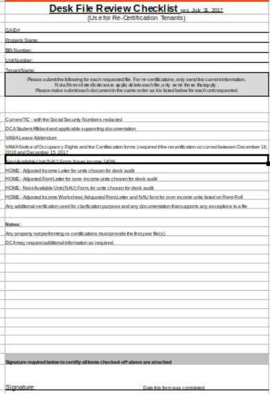 FREE 5+ Desk Audit Sample Forms in PDF | Excel