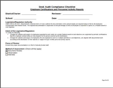 FREE 5+ Desk Audit Sample Forms in PDF | Excel