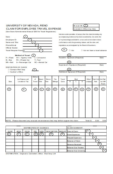FREE 33+ Expenses Forms in PDF | Ms Word | XLS