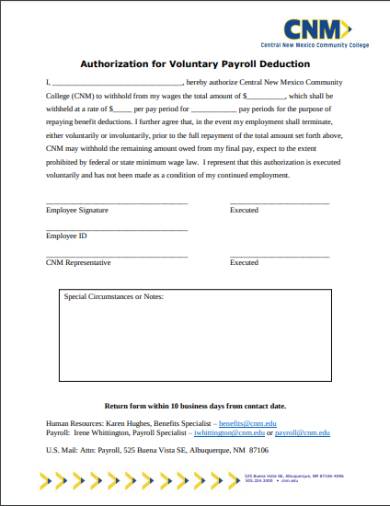 FREE 6+ Voluntary Deduction Agreement Samples in PDF