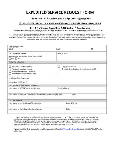 FREE 6+ Expedite Service Request Forms in PDF | MS Word