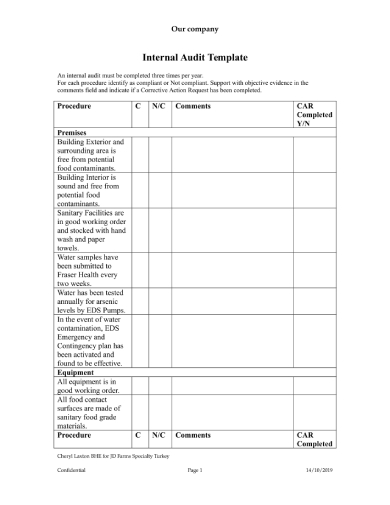 FREE 11+ Audit Checklist Form Samples, PDF, MS Word, Google Docs
